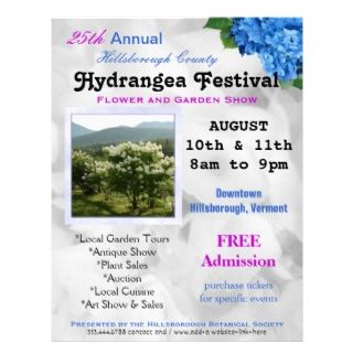 garden show flyer – Hydrangeas Blue